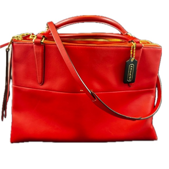 Coach | Bags | Coach Borough Handbag 3348 Color Vermillion | Poshmark